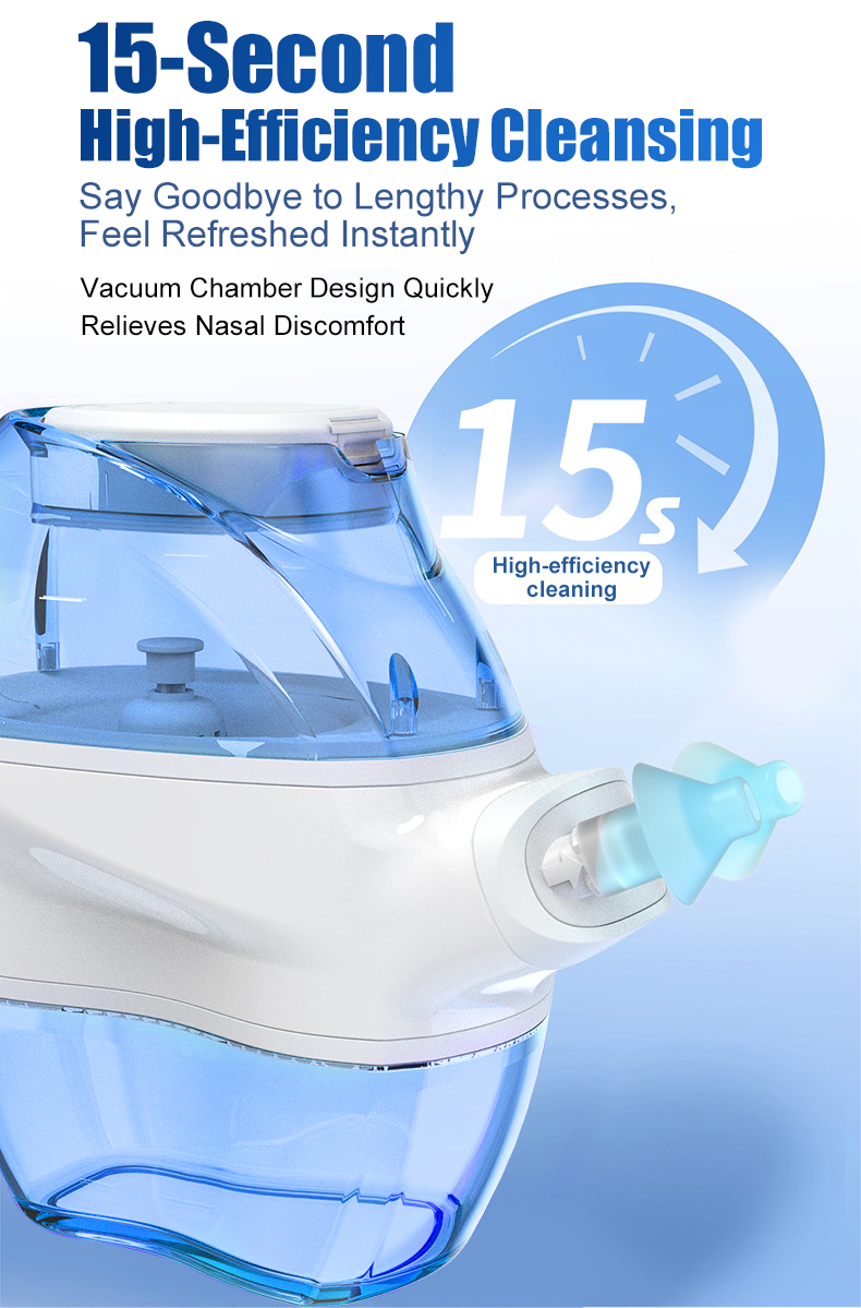 Electric Nasal Rinse Device 360° Rotating Double-Head Automatic ...