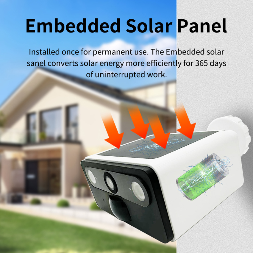 Tuya Solar-Powered Bullet Security Camera All-in-One | 9000mAH Battery ...