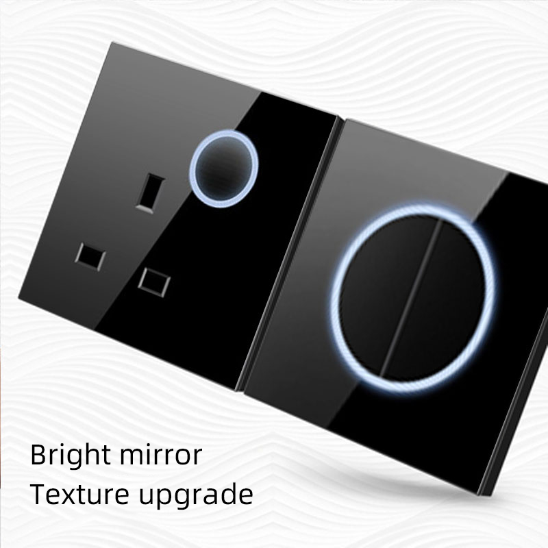 ELEGAN light wall switch universal wall socket led indicator Tempered ...