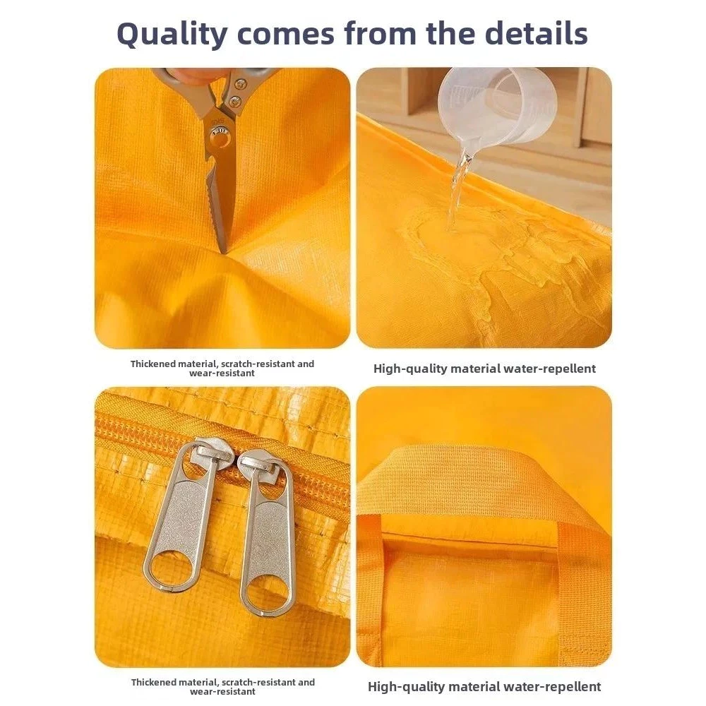 【SG】Heavy Duty Extra Large Canvas Storage Bag Portable Moving Bag with ...