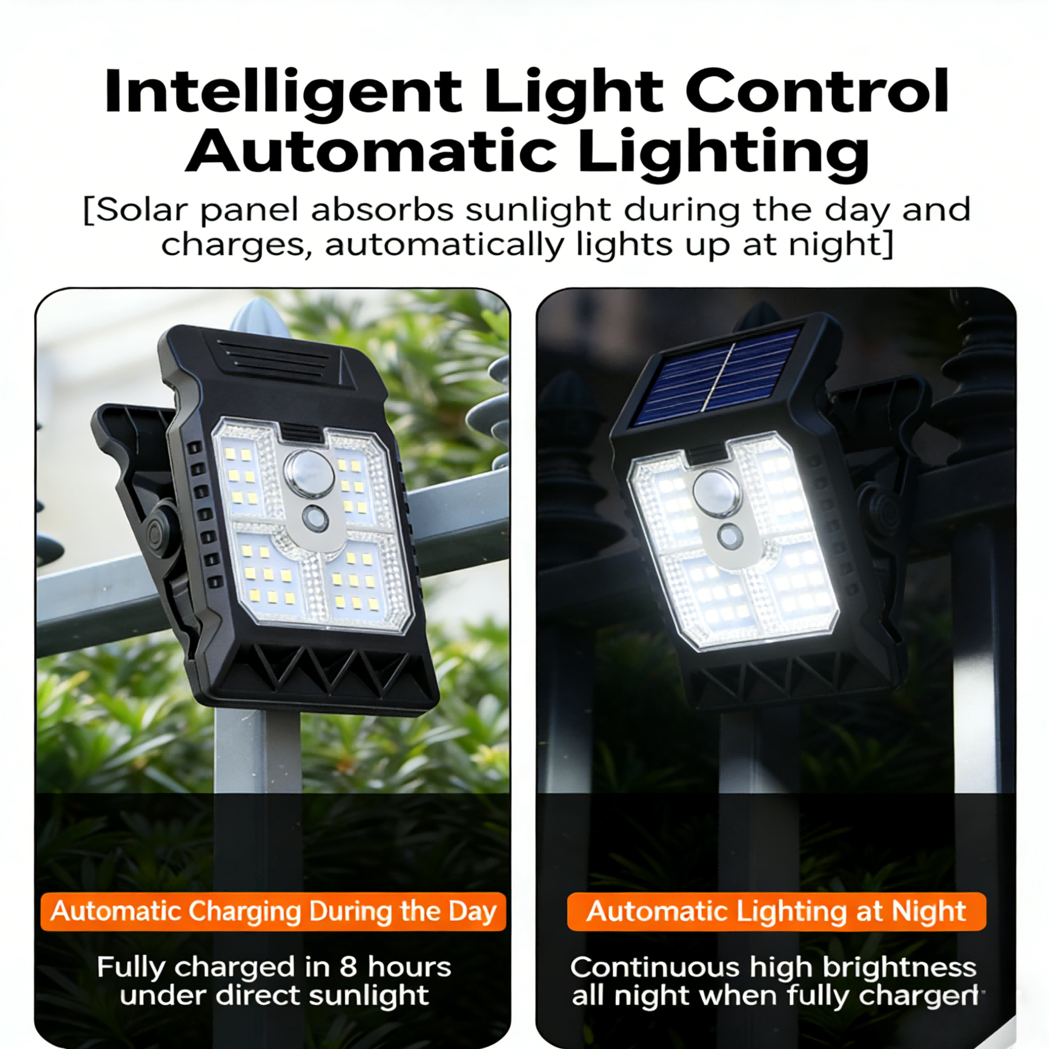 5pcs LED Solar Garden Wall Lights with Motion Sensor Outdoor Waterproof ...
