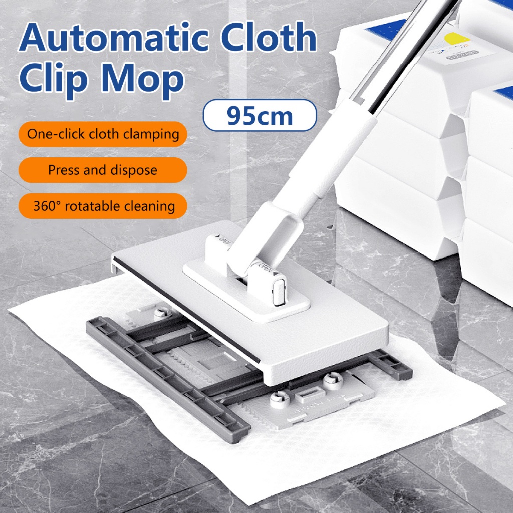 2026 Upgraded JOMO Automatic Cloth Clip Mop Reusable Face Towels Lazy ...
