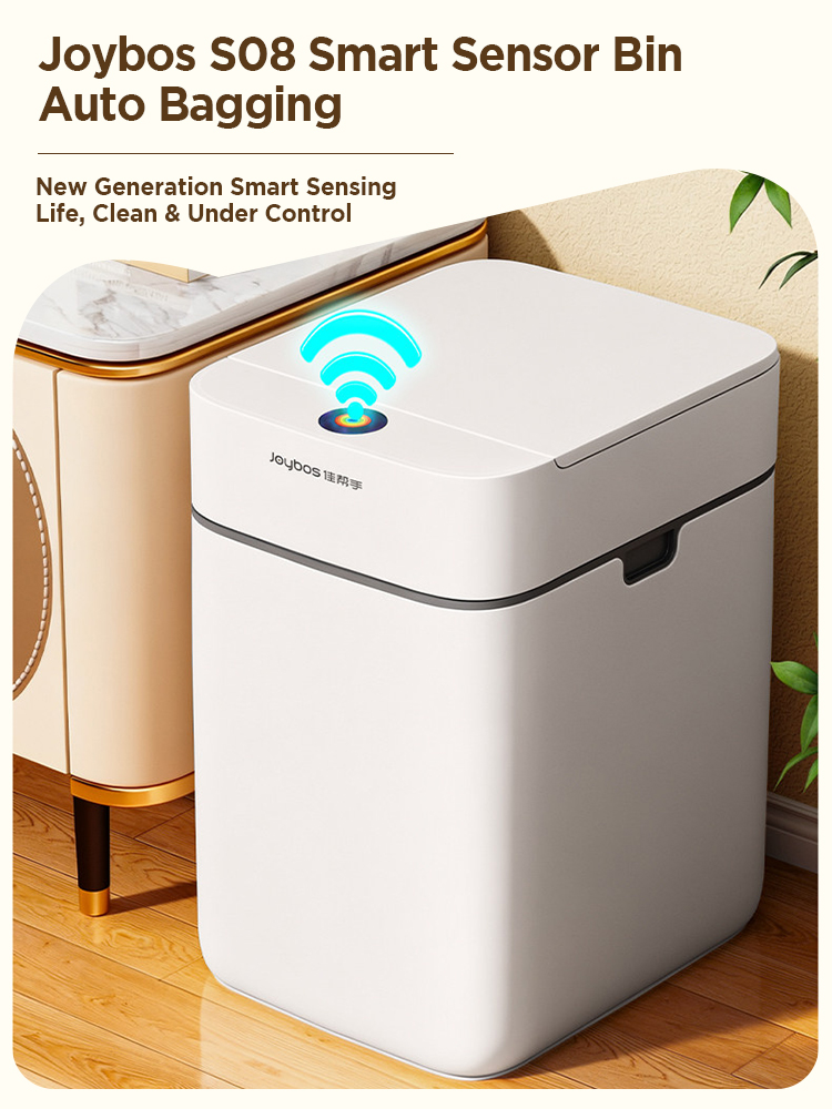 Joybos S08 Automatic Trash Can With Cover Charging Smart Pressure ...