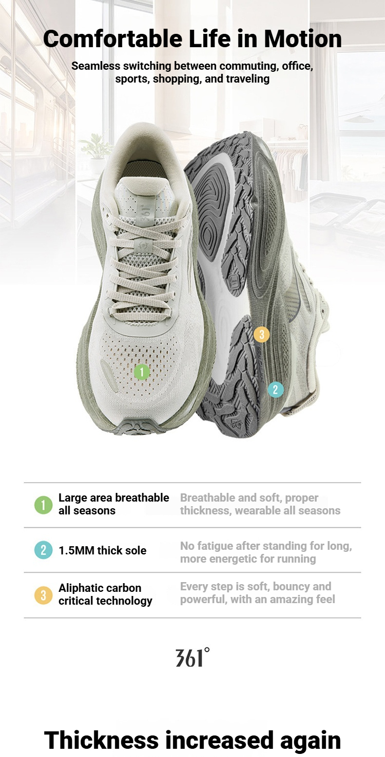 361 Degrees PopBlaze 6.0 Men Women Professional Running Shoes ...
