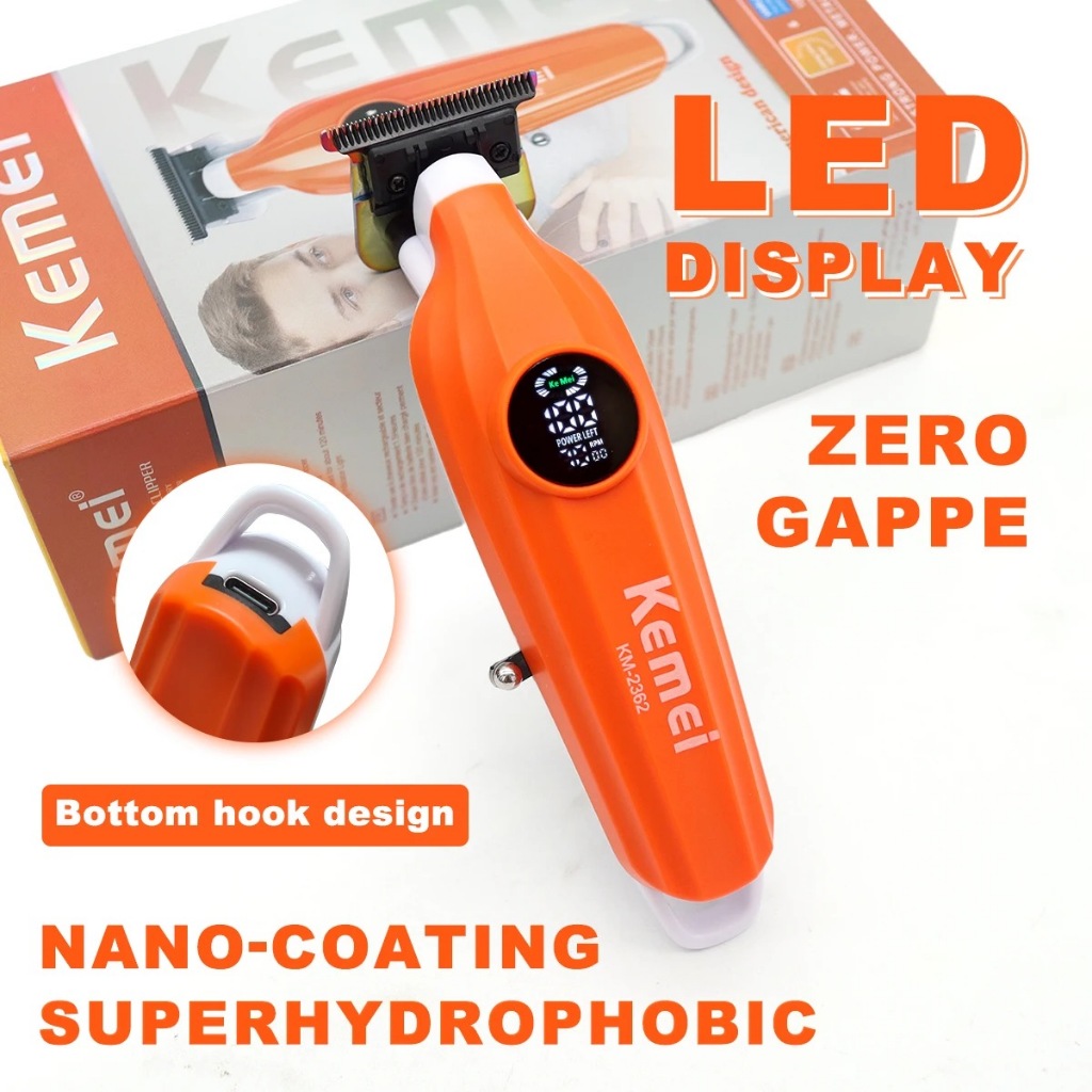 Kemei 2362 Men's Professional Hair Trimmer, Zero-Gap Blade ...