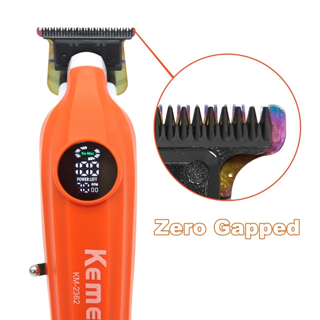 Kemei 2362 Men's Professional Hair Trimmer, Zero-Gap Blade ...