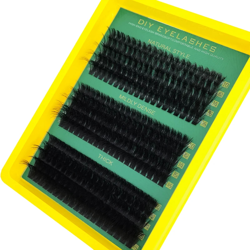 290-Piece D-Curl 3D Fluffy Eyelash Segments – Soft, Natural, Eye ...
