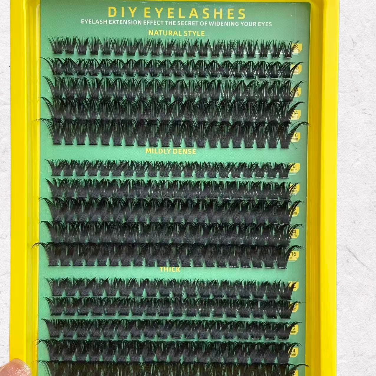 290-Piece D-Curl 3D Fluffy Eyelash Segments – Soft, Natural, Eye ...