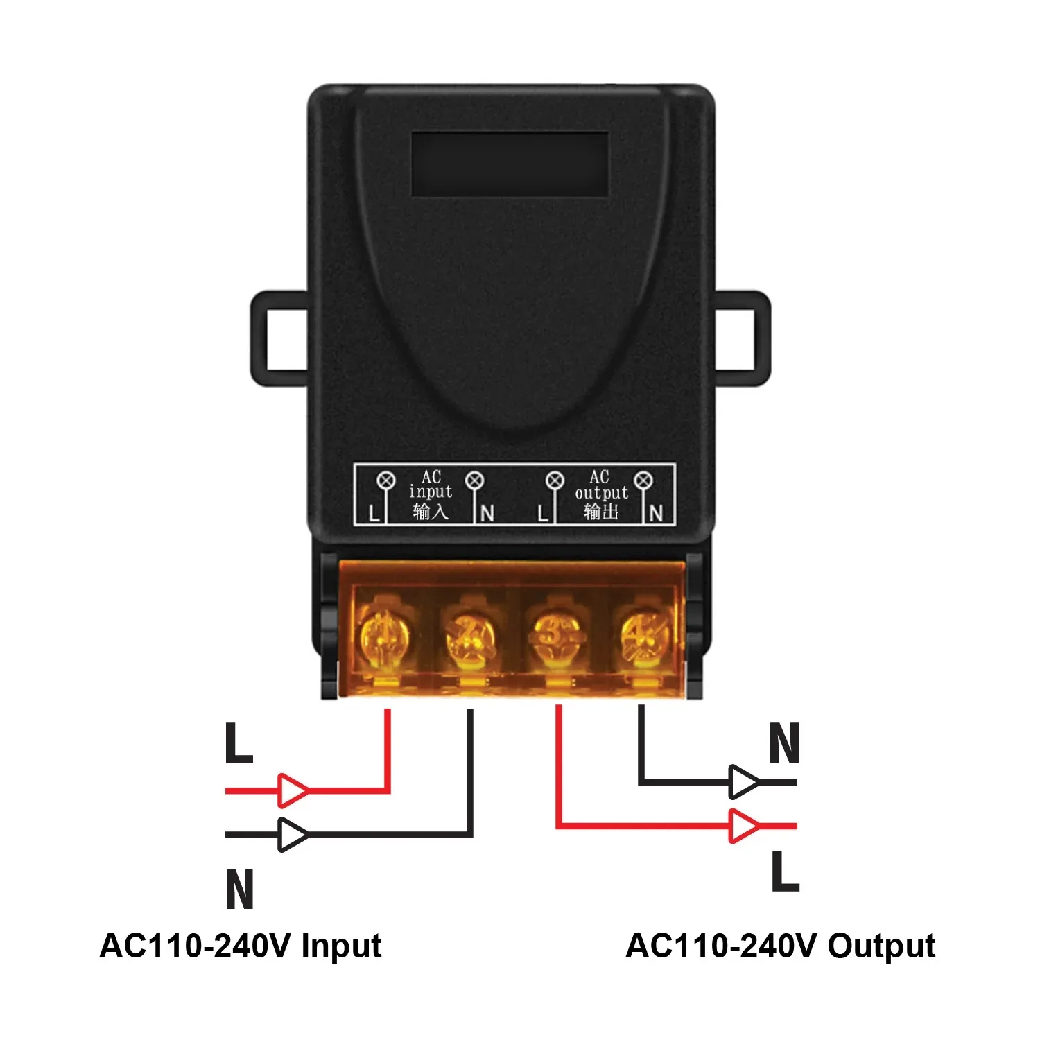 Wireless RF 433MHz Relay Module, 10A AC 110-220V 1CH Receiver, Paired ...
