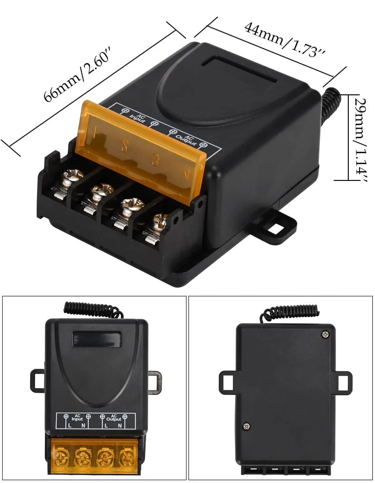 Wireless RF 433MHz Relay Module, 10A AC 110-220V 1CH Receiver, Paired ...