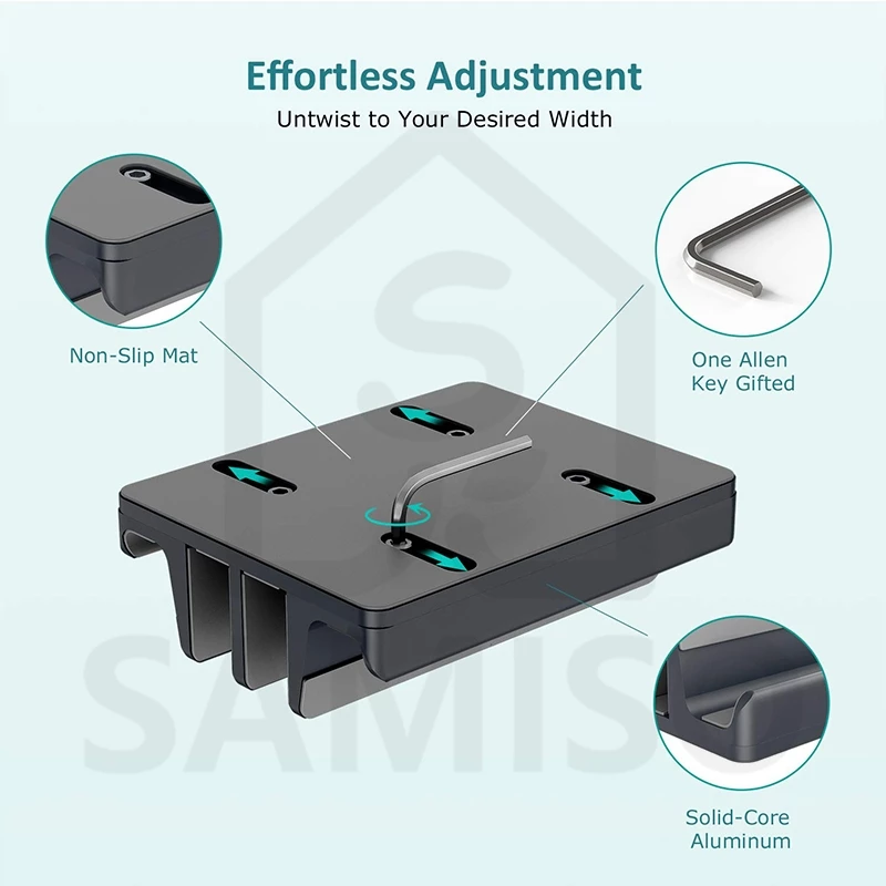 Vertical Laptop Stand for Desk, Dual Slots Plastic Laptop Holder with ...