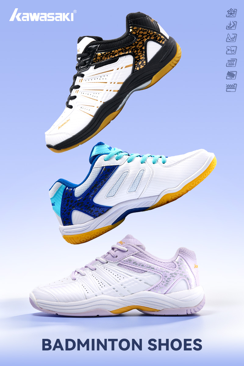 Kawasaki Pickleball Shoes Sneakers Shoes K-065D Professional Badminton ...
