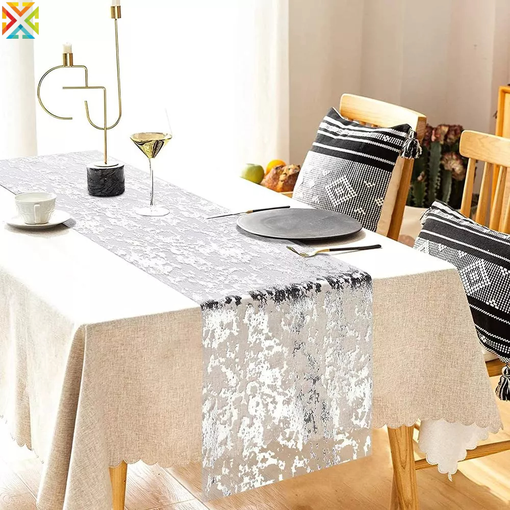 Sparkle Metallic Gold Thin Table Runners Gold/Silver Sequin Glitter ...