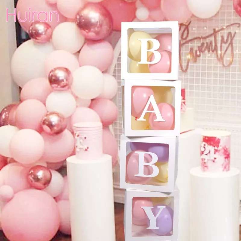 1st One Birthday A-Z Letter Transparent Balloons Boxes For Party ...