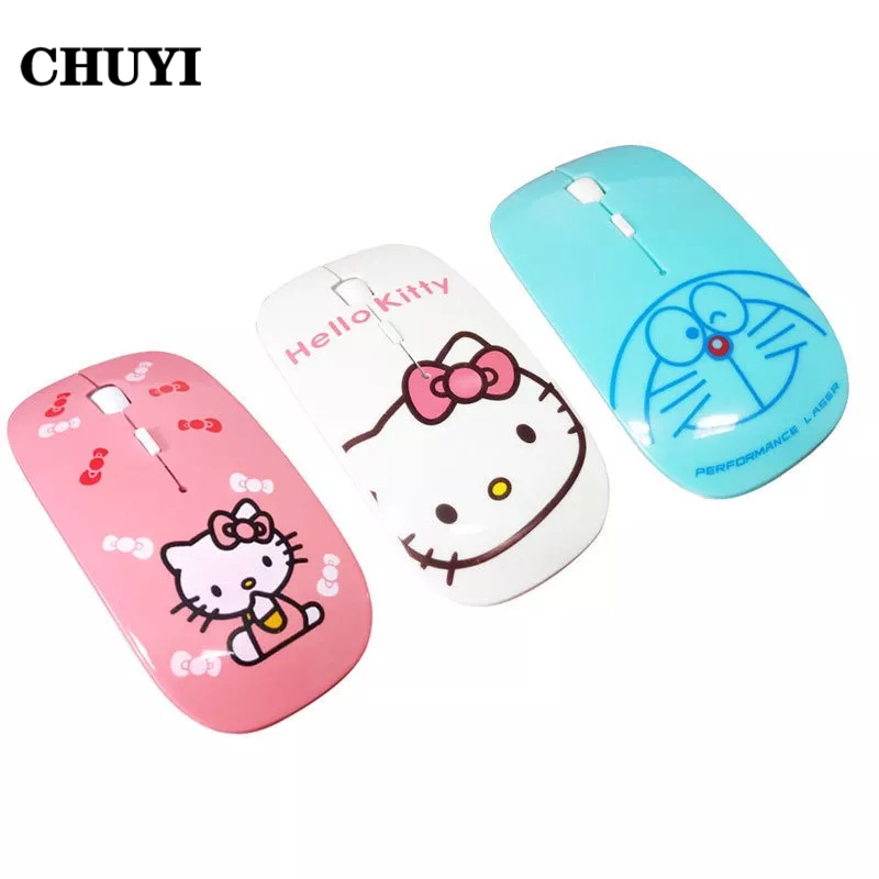CHUYI 2.4Ghz Wireless Mouse Mini Mouse Cordless Silent Mice Cute Hello ...