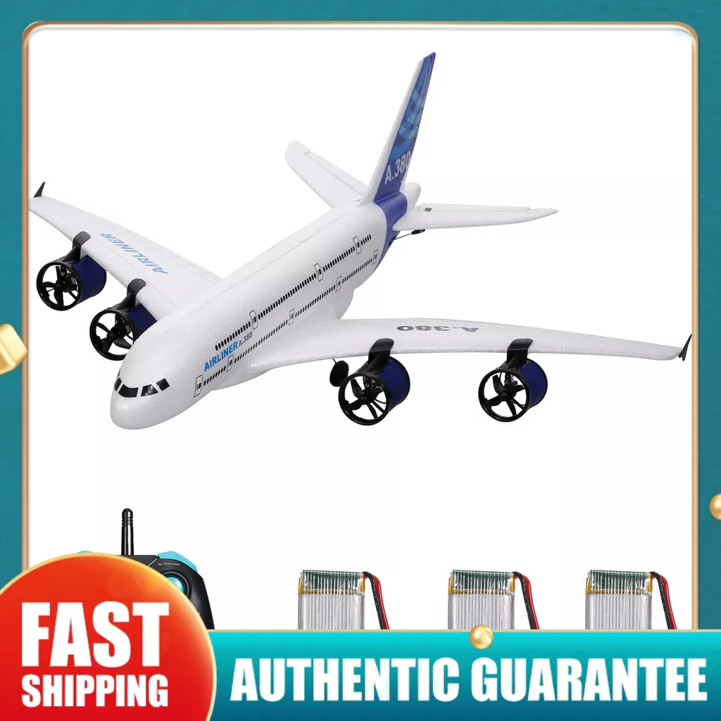 A380 2.4G RC Airplane Flying Aircraft Glider with LED Searchlight 3CH ...