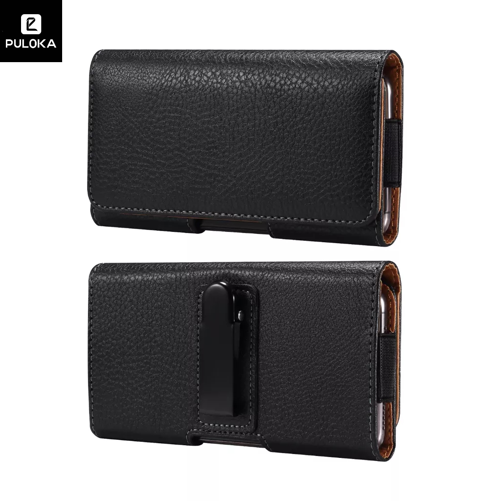 Horizontal Lychee Leather Belt Back Clip Buckle Waist Pouch Bag Belt ...