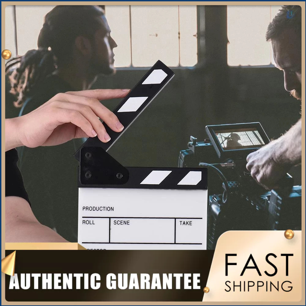 Compact Size Acrylic Clapboard Dry Erase TV Film Movie Director Cut ...