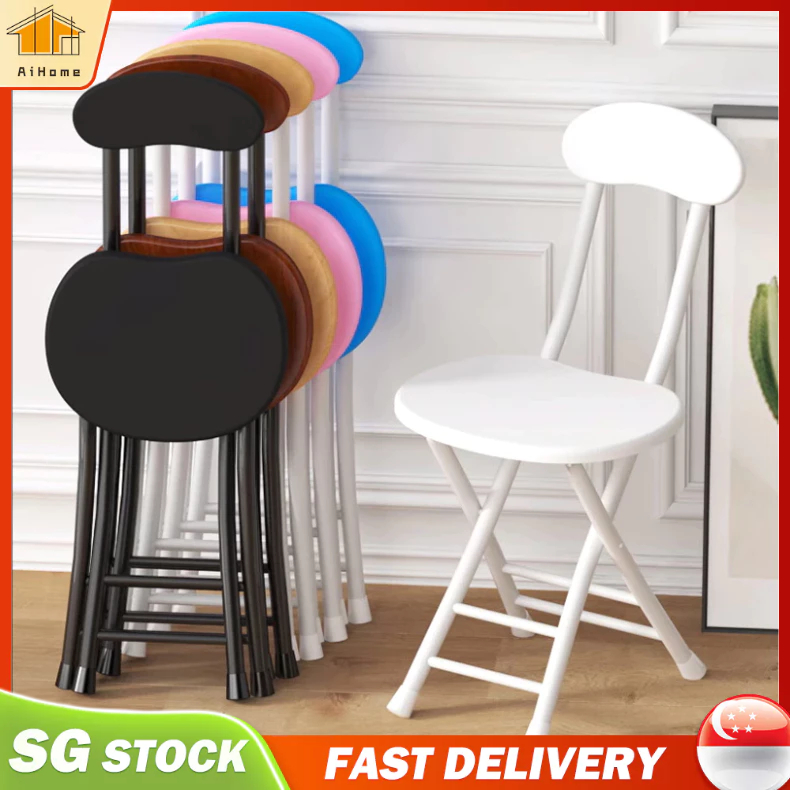 Folding chair Folding stool household dining stool space saving ...