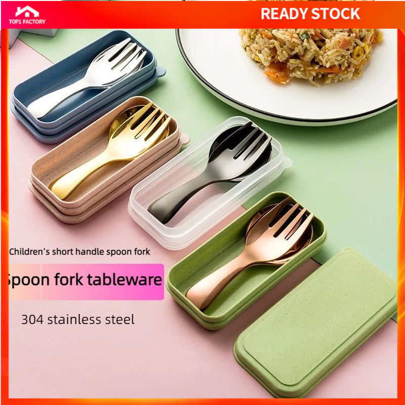 SUS304 stainless steel spoon and fork set Ideal for Travel and Kids ...