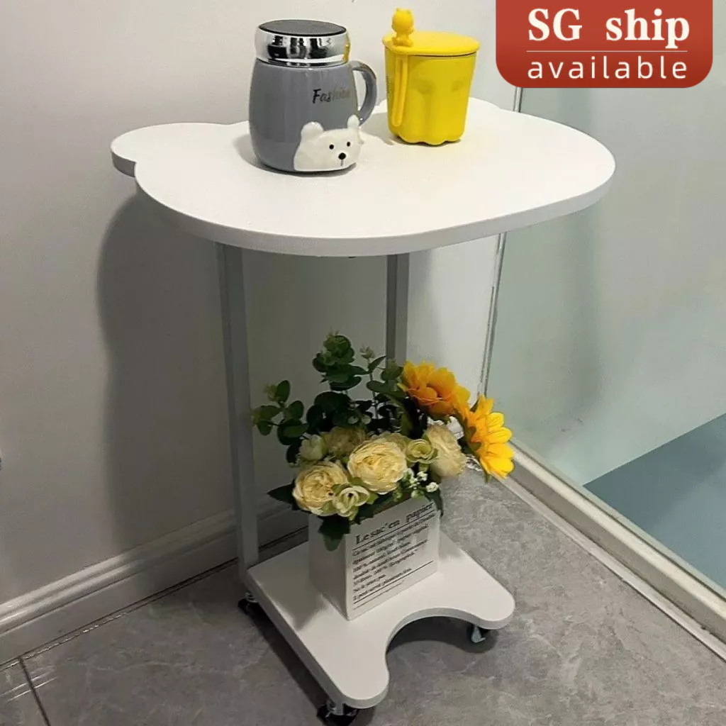 free shiping Side Table Panda Side Table Simple Modern Movable Bedside ...