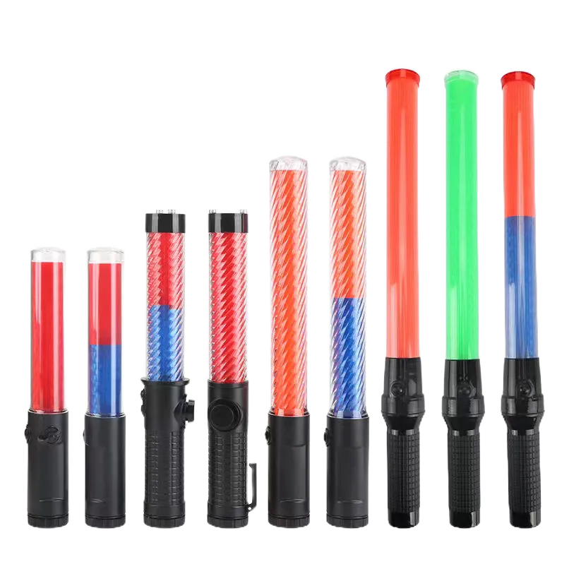 Battery or rechargeable LED traffic light warning light traffic baton ...