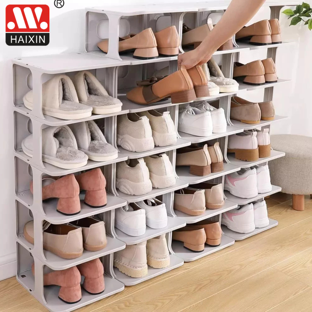 【SG Stock】HAIXIN 4layer Shoe Rack Outdoor Plastic Shoe Rack Foldable ...