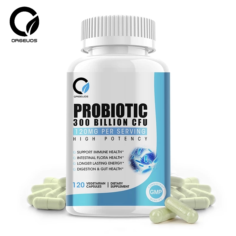 Orgeuos Probiotic 300 Billion CFU With Digestive Enzymes& 30 Probiotic ...