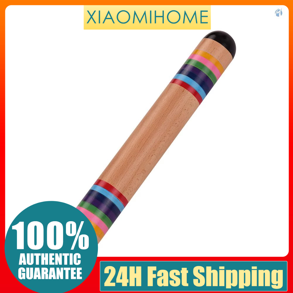 Wooden Rainstick Rainmaker Rain Shaker Musical Instrument Toy Rainbow ...