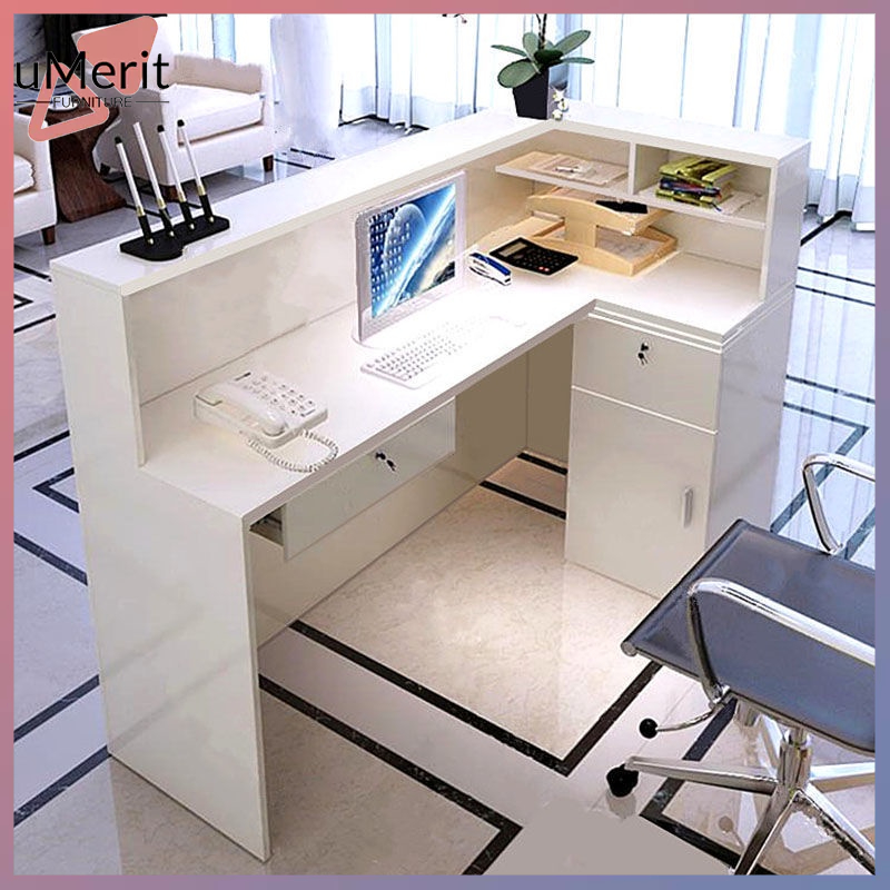 Corner cashier reception desk bar supermarket fruit store clothing ...