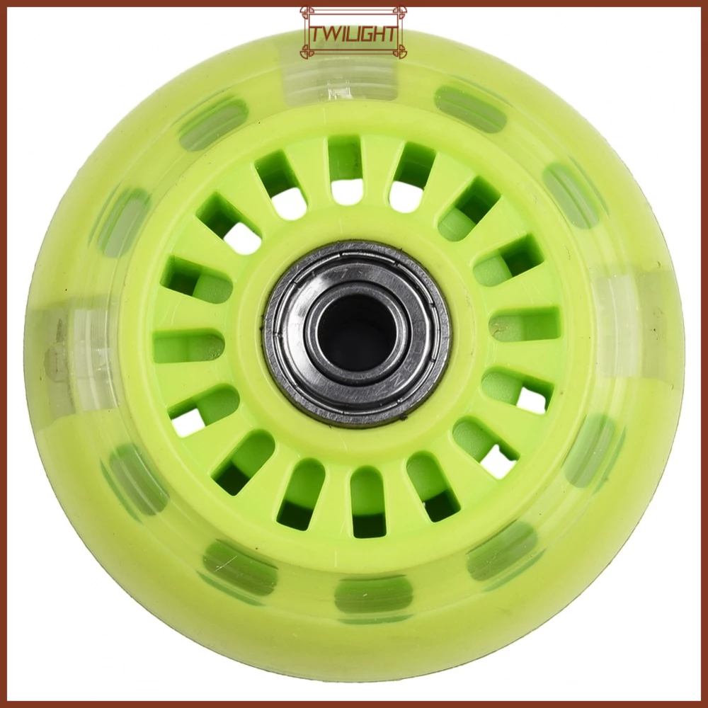 Wheel Mini Car Flash Flashing For Scooter Light Mute Pu Metal Toy 80mm