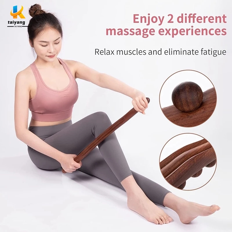 31 Beads Massage Stick Beech Scraping Massager Slimming Fatigue ...