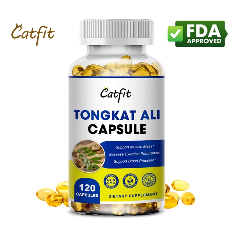 Catfit Tongkat Ali capsules maca root supplement with black pepper ...