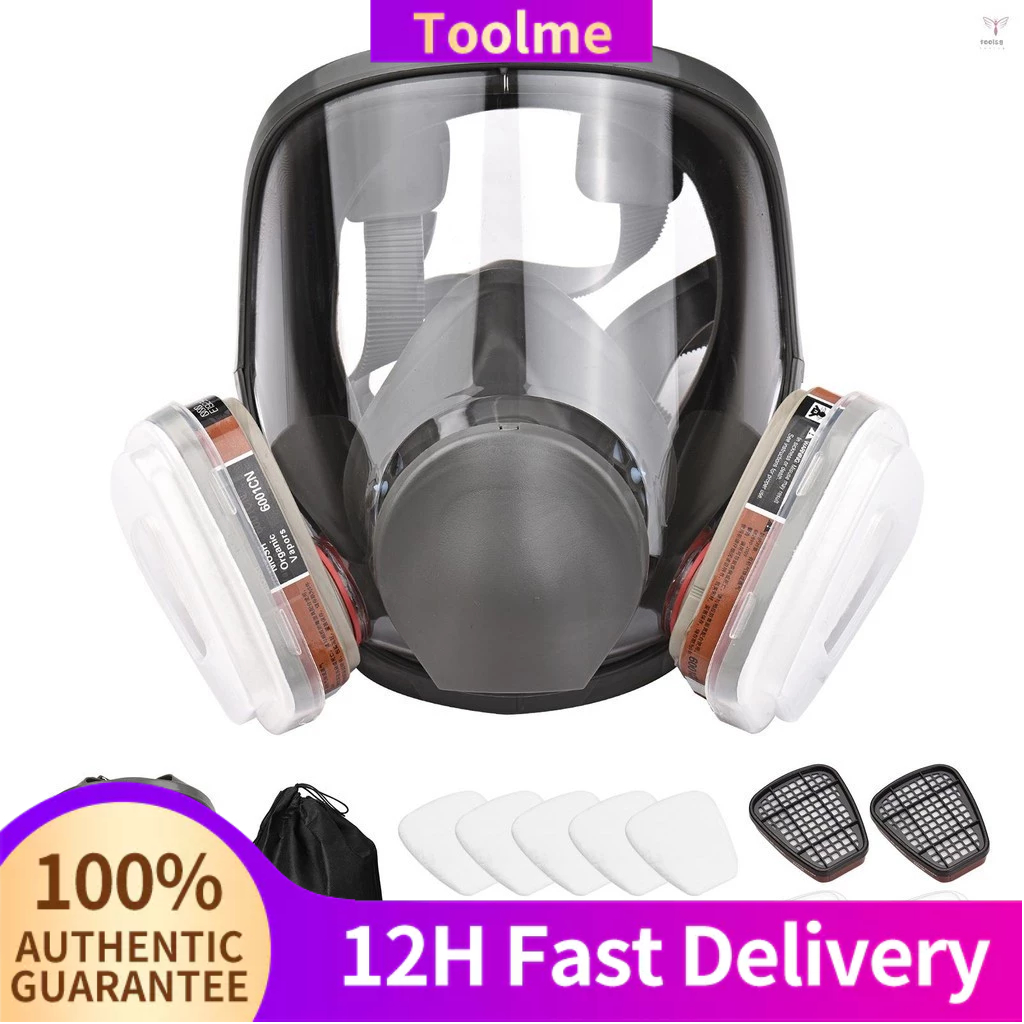 Reusable Full Face Respirator Full Face Cover 16 in 1 Gas Cover Organic ...