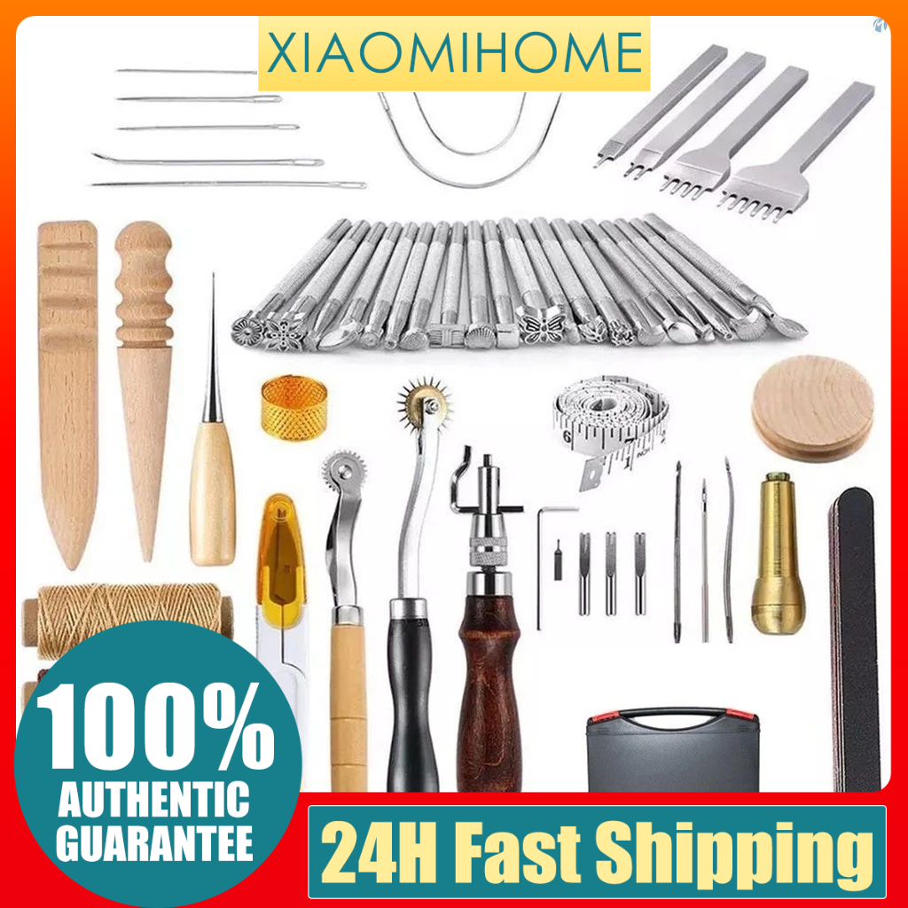 59PCS Craft Leather Tool Set DIY Leather Hand Working Tool Kit for ...