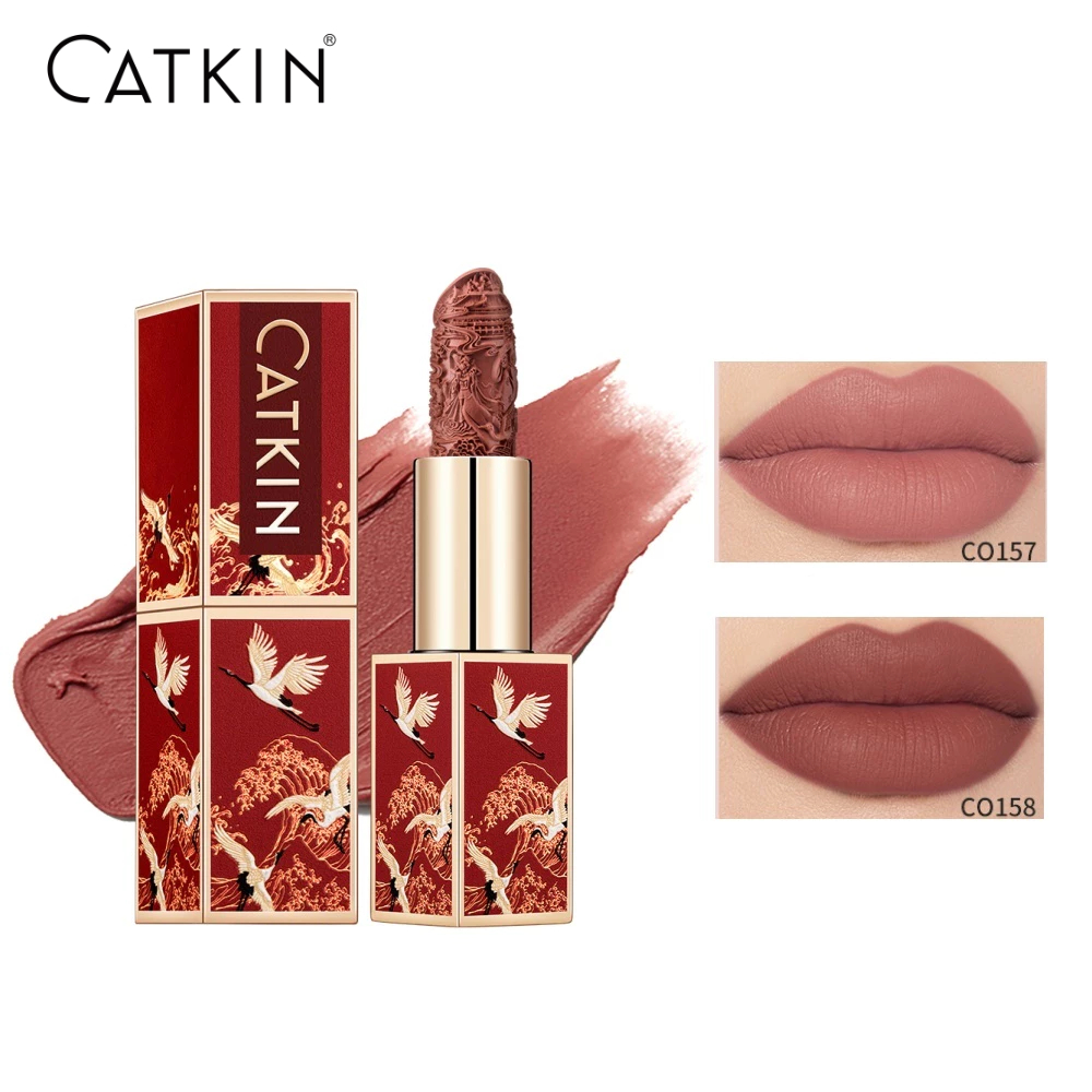 CATKIN Rouge Lipstick Matte Lipstick Waterproof Satin Nourish Moisturizing Semi-Matte Lipstick ...