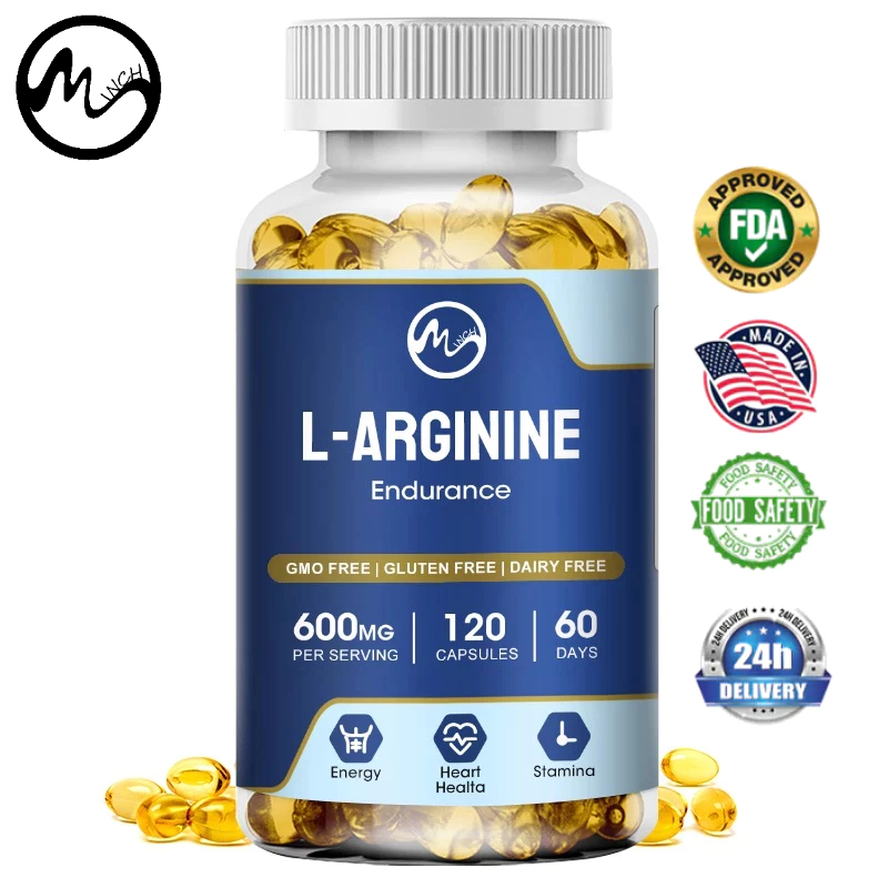Minch l Arginine 600mg Improved Muscle Growth Tone Great Energy Heart ...