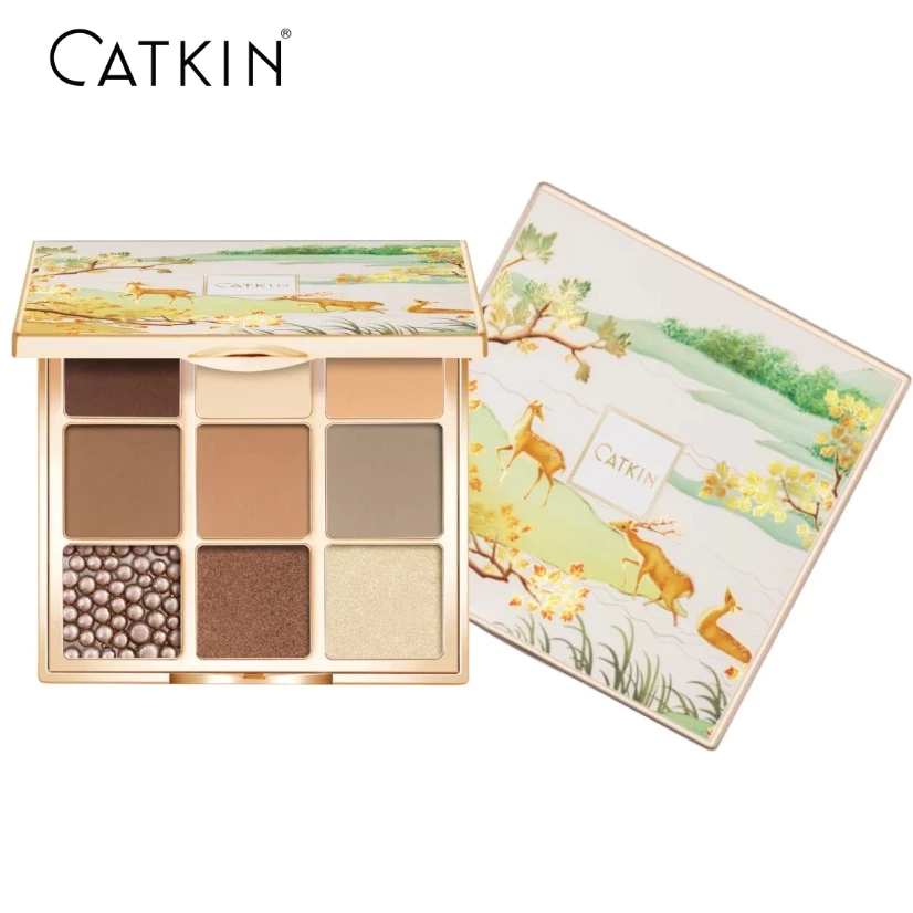 CATKIN 9 Colors Eyeshadow Palette Cool Nude Palette Soft Texture Long-Lasting 14.4g | Shopee ...