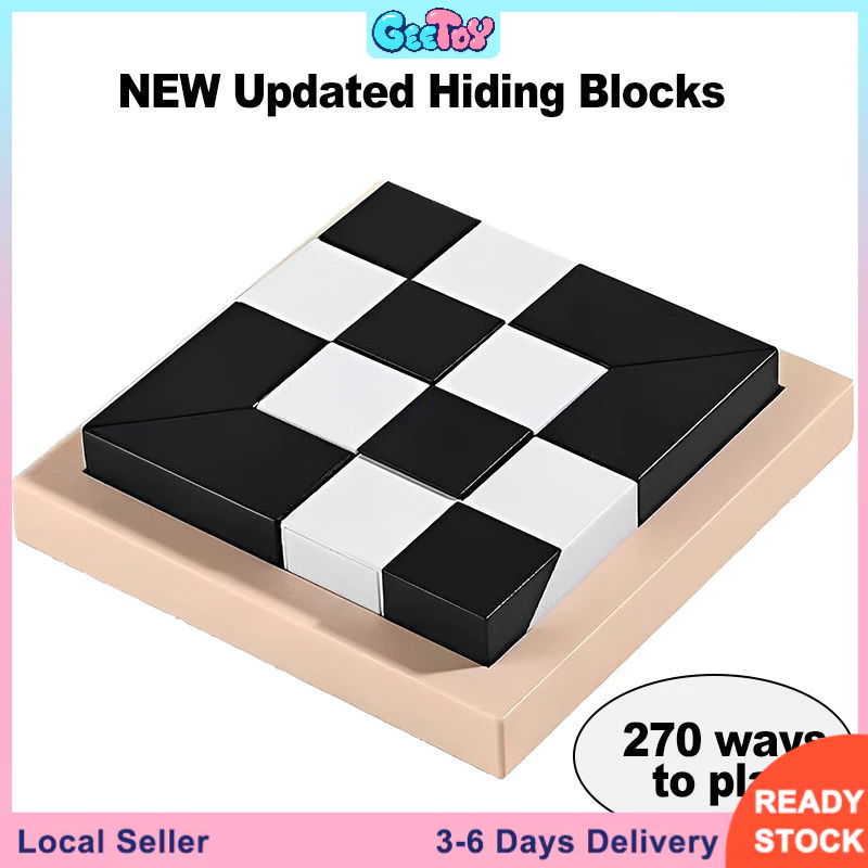 GeeToy NEW Updated Hiding Blocks Geometric Shape Puzzle Kids Logical ...