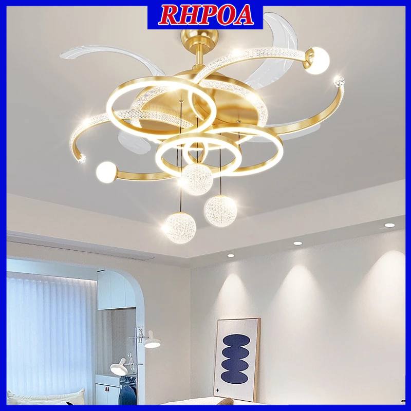 RHPOA Starry Sky Ceiling Fan Light 110CM Living Room Light | Shopee ...