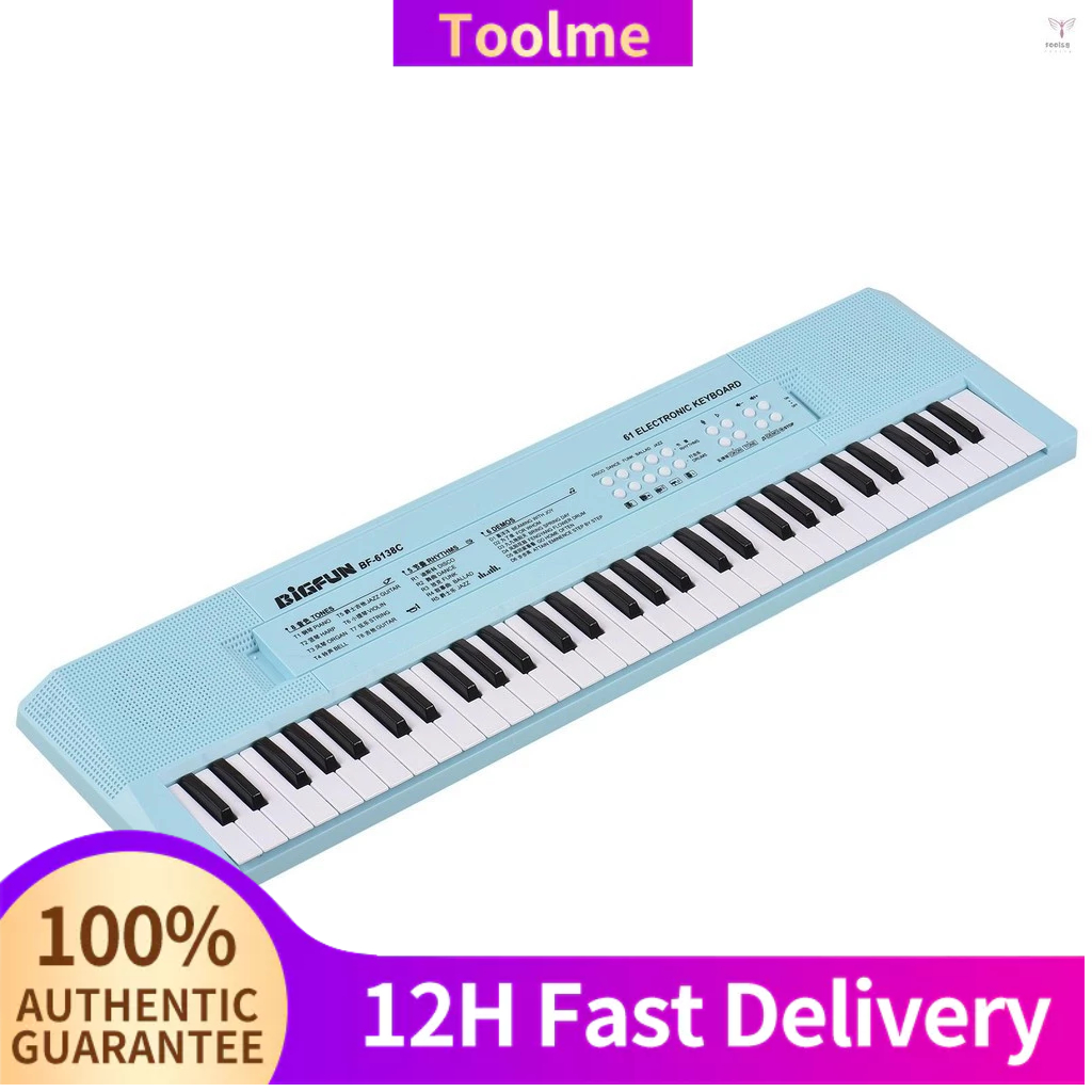 61 Key Electronic Keyboard Piano Musical Instrument with Microphone ...