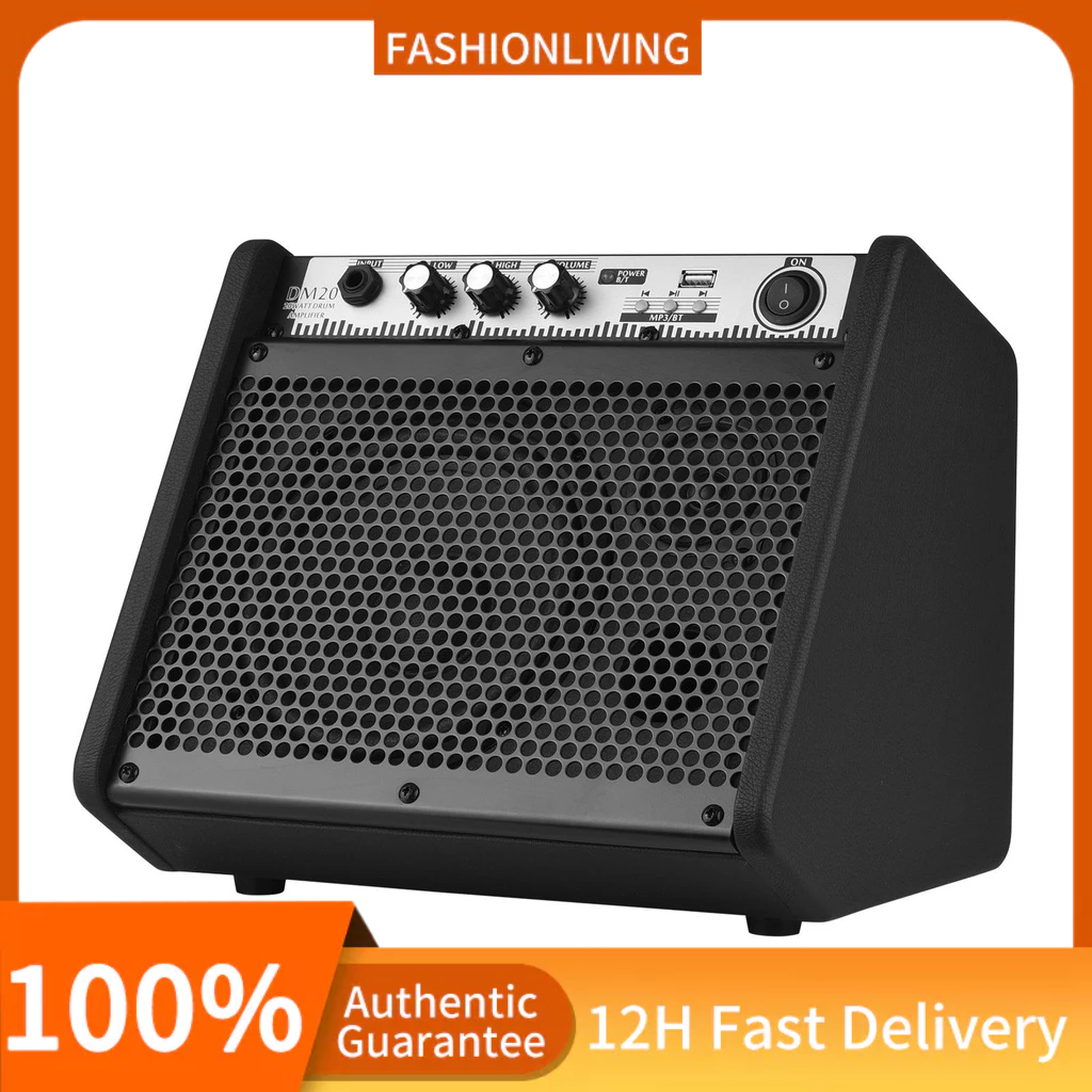 FLS COOLMUSIC DM20 20W Electric Drum Amplifier Keyboard Amp Wireless BT ...