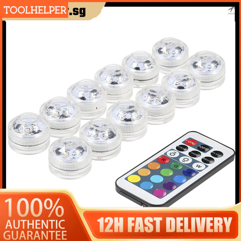 [T&H] Mini LEDs RGB Submersible Light Colorful Lamp Underwater Candle ...