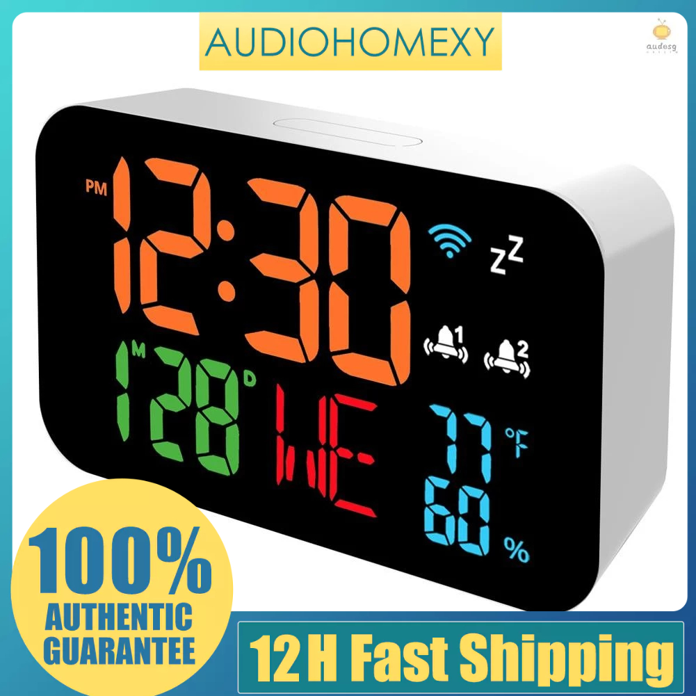 Tuya WiFi Desktop Clock Calendar Intelligent Thermometer Hygrometer ...