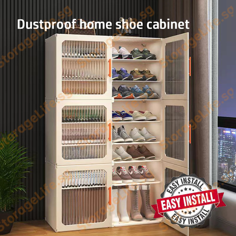 🔥2025 Upgrade HDB Shoe Rack 6/7/8 Tier Shoe Cabinet Cabinet Plastic ...