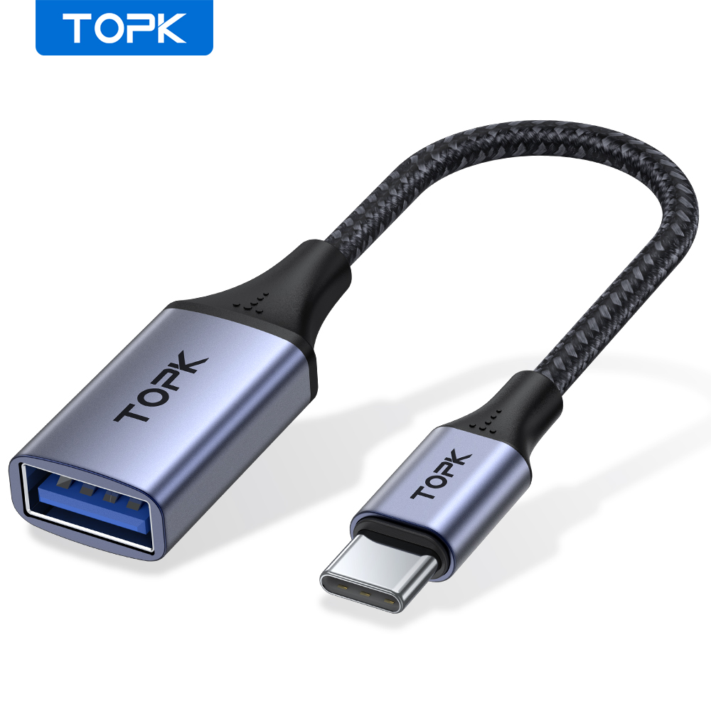 TOPK A10 USB C to USB A dapter OTG Cable Type C Male to USB 3.0 2.0 ...