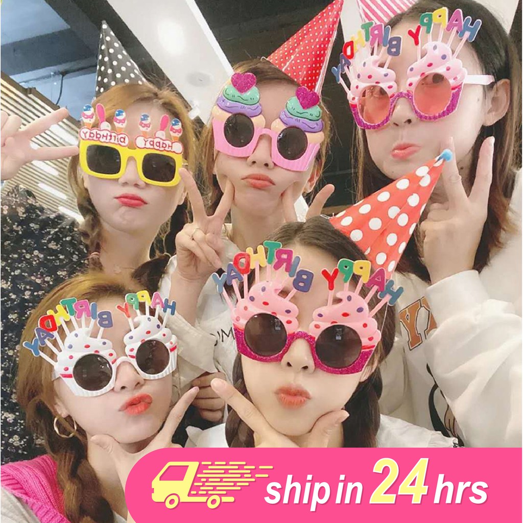 Happy Birthday Sunglasses Funny Outdoor Party Sunflower Sunglasses for ...