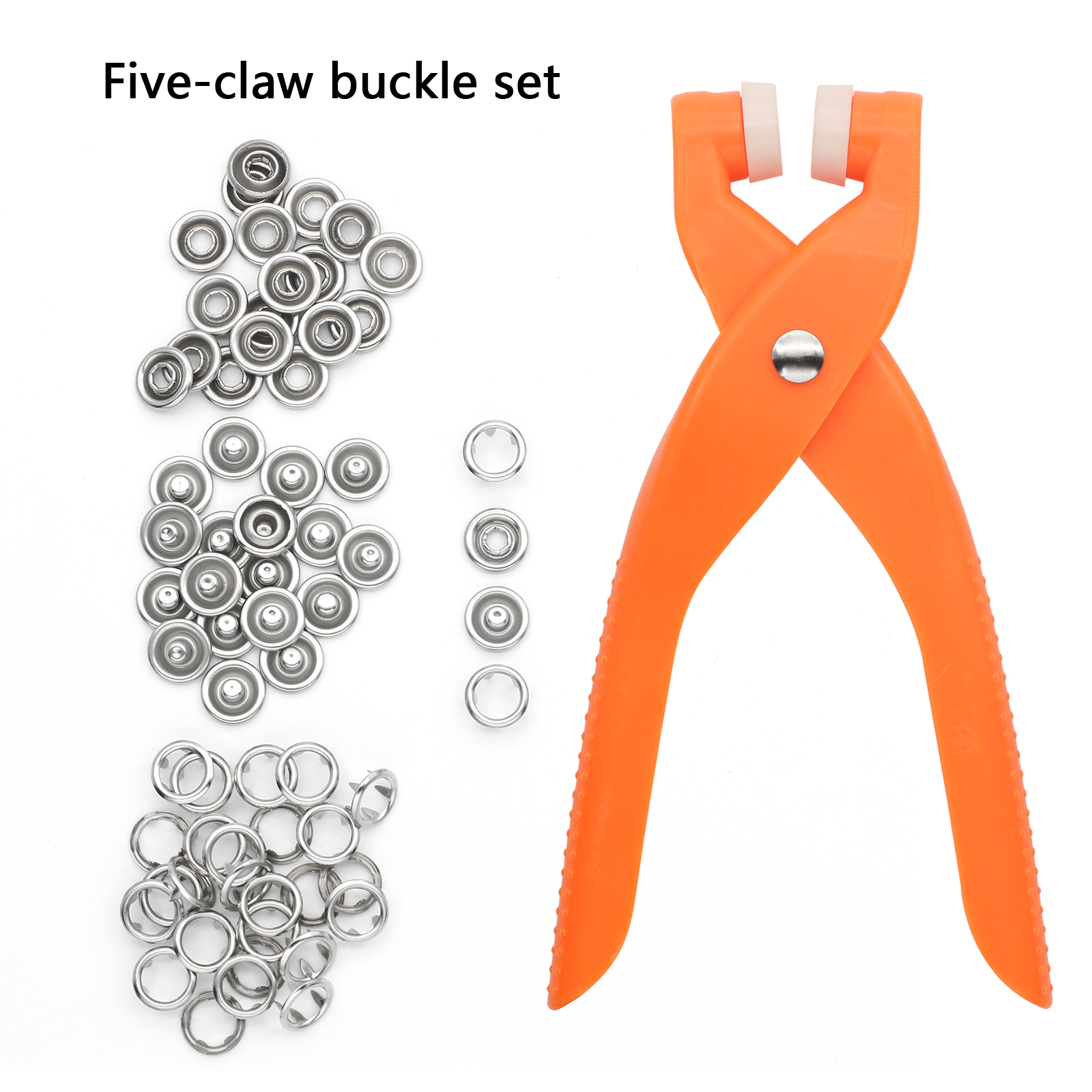 Five-Prong Snap Fastener Kit - No-Sew Button Press Tool for Easy ...