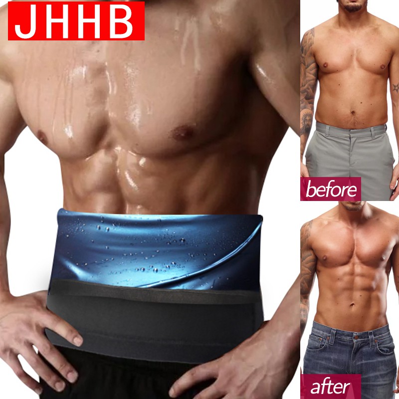Men Slimming Body Shaper Sauna Sweat Belt Waist Trainer Corsets Belly ...