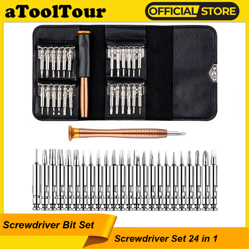 Precision Screwdriver Bit Set 24 in 1 Repair Tool Kit Star Magnetic ...